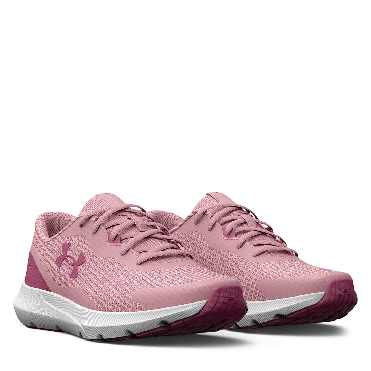 Under Armour Women's Surge 3 Sneaker, (603) Prime Pink/Prime Pink/Pace Pink, 9