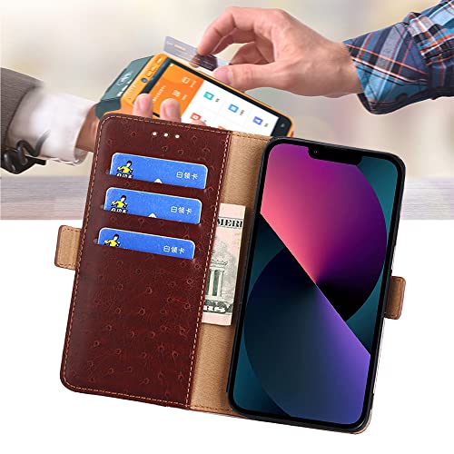 Fansipro Wallet Folio Case for Oppo Reno 2 F, Premium PU Leather Slim Fit Cover for Reno 2 F, 3 Card Slots, Well Fit, Brown