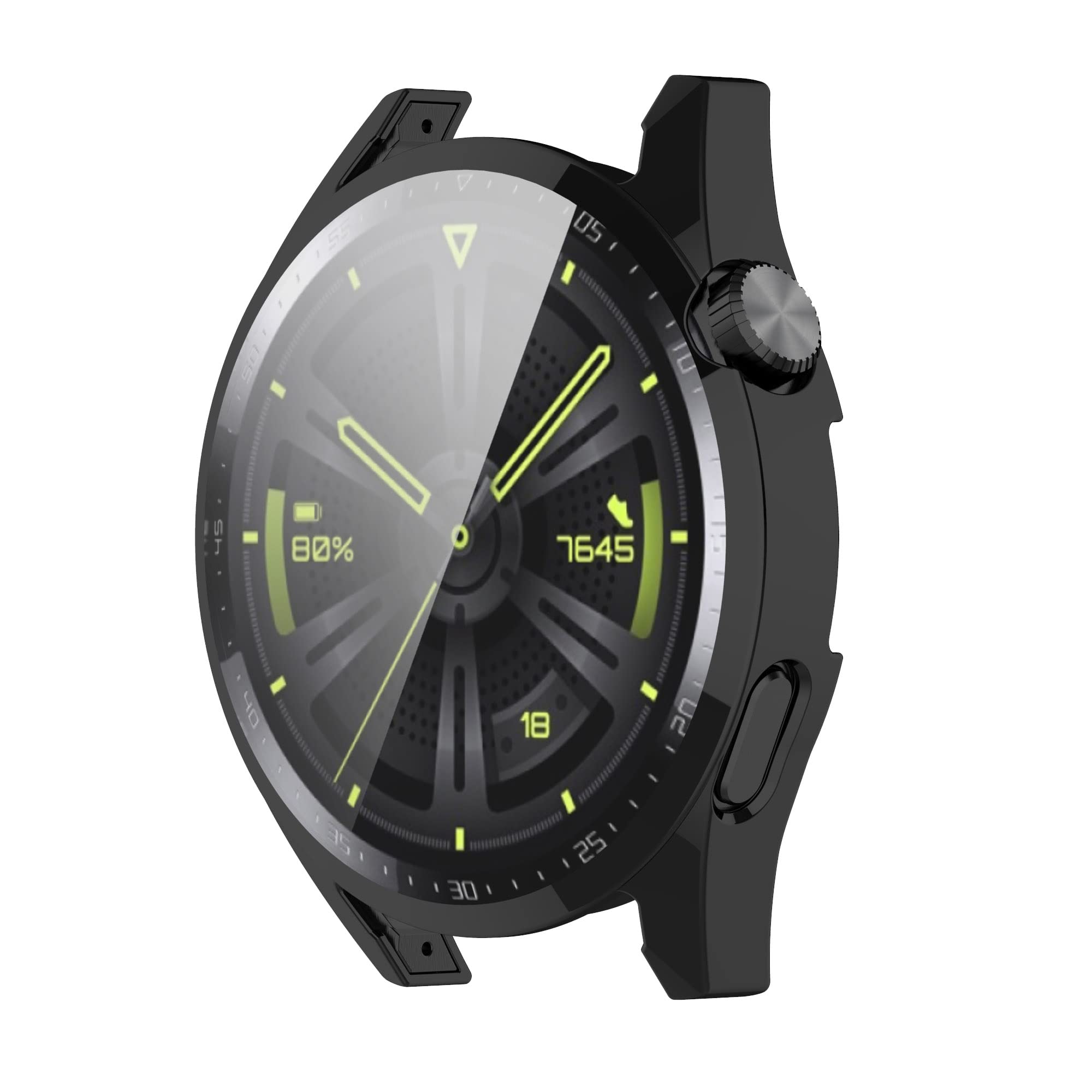 Screen Protector Cases Compatible with Huawei Watch GT3 Soft TPU Case Smartwatch Accessories TenCloud Covers Scratched Resistant Full Protective Cover for Watch GT 3 (46mm, 6Colors)