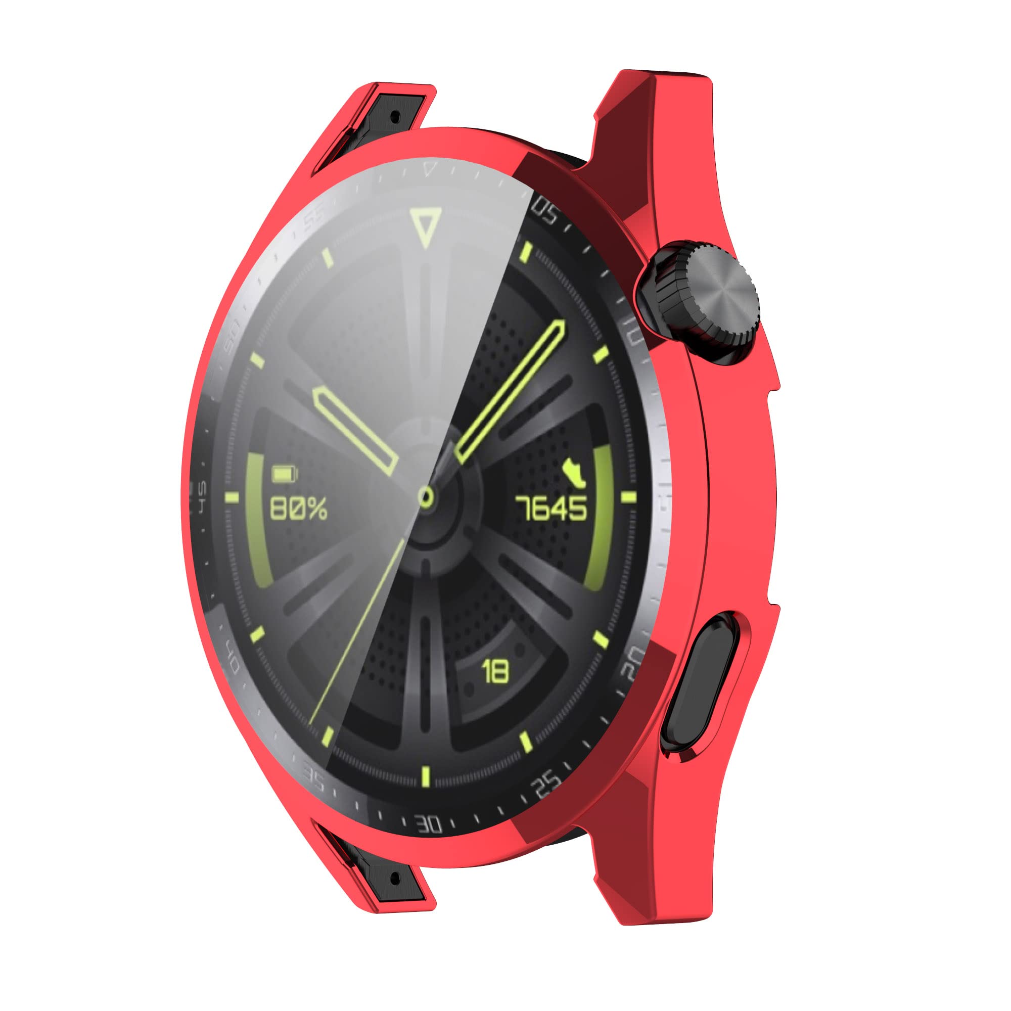 Screen Protector Cases Compatible with Huawei Watch GT3 Soft TPU Case Smartwatch Accessories TenCloud Covers Scratched Resistant Full Protective Cover for Watch GT 3 (46mm, 6Colors)