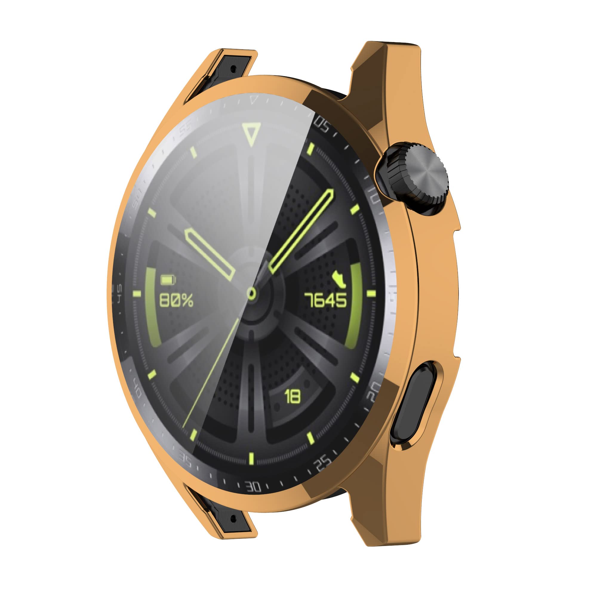 Screen Protector Cases Compatible with Huawei Watch GT3 Soft TPU Case Smartwatch Accessories TenCloud Covers Scratched Resistant Full Protective Cover for Watch GT 3 (46mm, 6Colors)