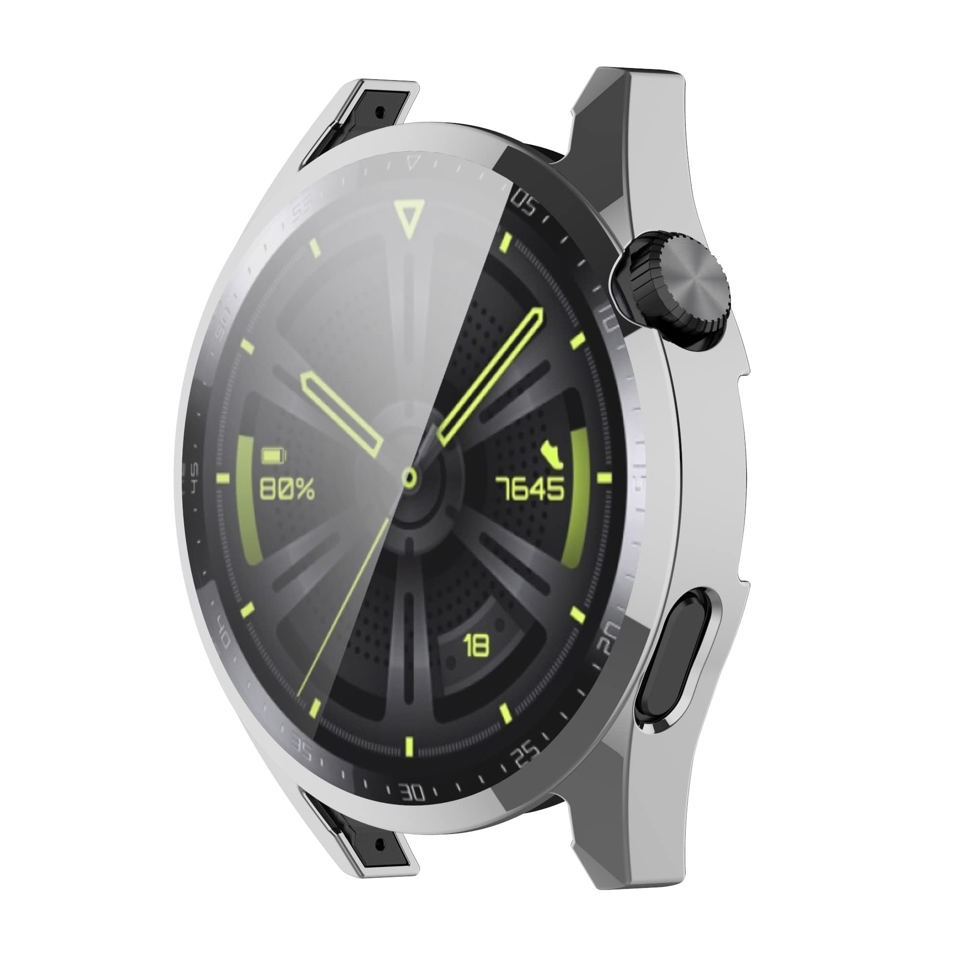 Screen Protector Cases Compatible with Huawei Watch GT3 Soft TPU Case Smartwatch Accessories TenCloud Covers Scratched Resistant Full Protective Cover for Watch GT 3 (46mm, 6Colors)