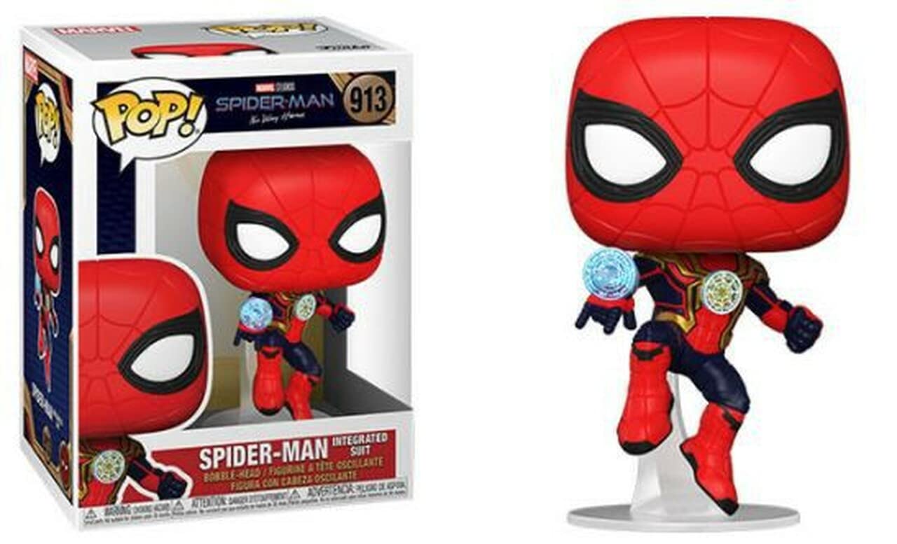 Spider-Man Marvel No Way Home in Integrated Suit Funko Pop! Vinyl Figure (Bundled with Compatible Pop Box Protector Case)