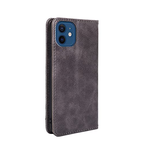 Fansipro Wallet Folio Case for Oppo Reno 2 F, Premium PU Leather Slim Fit Cover for Reno 2 F, 3 Card Slots, Align Cutouts, Gray
