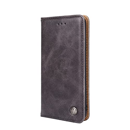 Fansipro Wallet Folio Case for Oppo Reno 2 F, Premium PU Leather Slim Fit Cover for Reno 2 F, 3 Card Slots, Align Cutouts, Gray