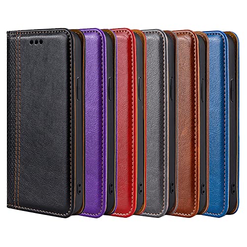 Fansipro Wallet Folio Case for Oppo Reno 2, Premium PU Leather Slim Fit Cover for Reno 2, 1 Card Slot, Unique Design, Red