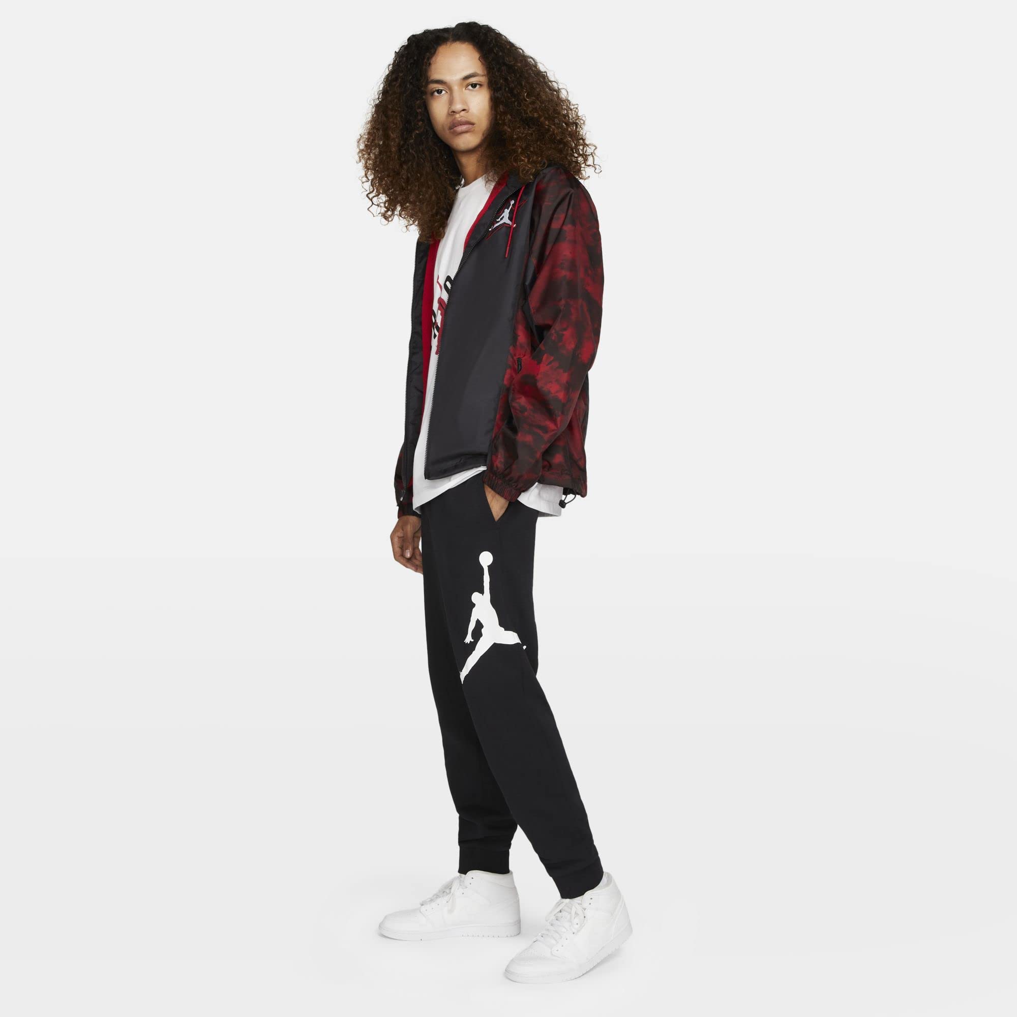 Nike Jordan Jumpman Logo Men Fleece Pants (Medium, Black)