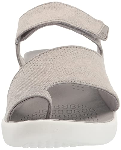 BZees Womens Carry On Slide Sandal Silver Smoke Camo Print 7.5 M