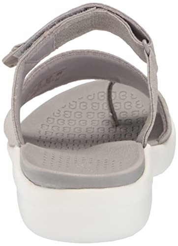 BZees Womens Carry On Slide Sandal Silver Smoke Camo Print 7.5 M