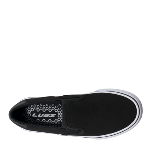 Lugz Women's Clipper Fashion Sneaker, Black/White/Black, 8 W US