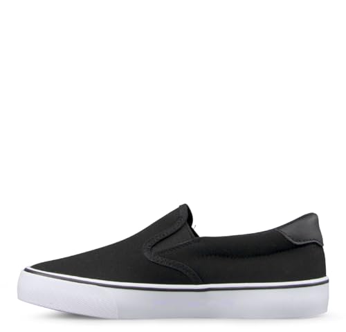Lugz Women's Clipper Fashion Sneaker, Black/White/Black, 8 W US