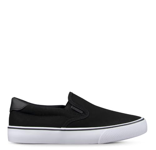 Lugz Women's Clipper Fashion Sneaker, Black/White/Black, 8 W US