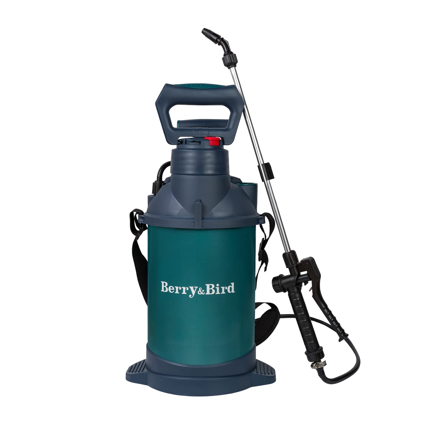 Berry&Bird 1.5 Gallon Green Polyethylene Garden Pump Sprayer, Compact, Ergonomic, Adjustable Nozzle, Shoulder Strap, Safety Valve, Multi-Purpose Lawn & Garden Sprayer