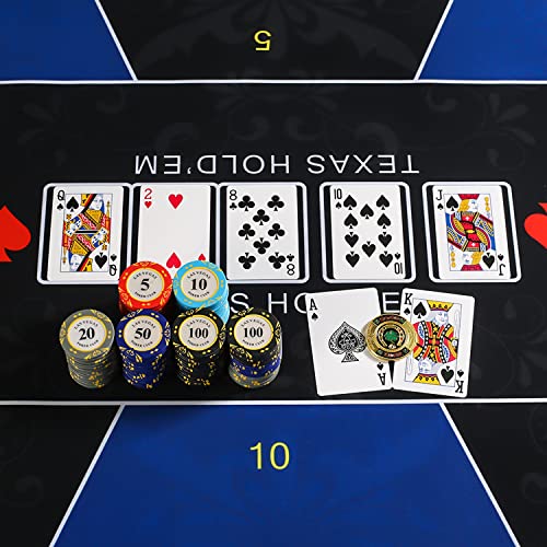 Poker Guard, Weights for Poker, Poker Gifts for Men, Poker Card Protector, Poker Accessories, Poker Chips with Plastic Case (Lucky Horseshoe)