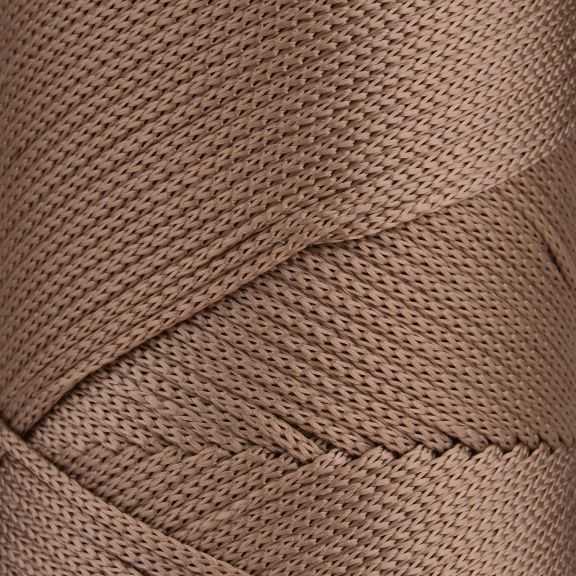 Sensy Premium 2mm 251 Yards Polyester Rope 100% Polypropylene Cord Macrame Cord 2mm Crochet Bag Cord Macrame Rope Crochet Thread Gift for Knitter (Mink)