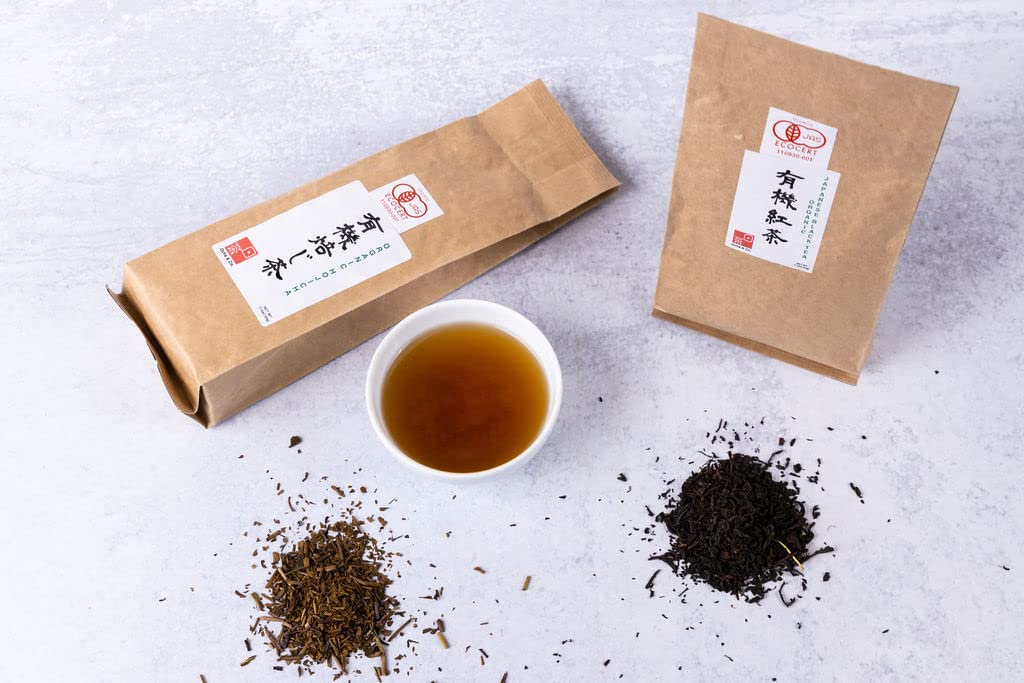 Ocha & Co. Organic Black Tea – Loose Leaf Japanese Tea – Benifuuki Tea Cultivar with Zero Bitterness – Smooth, Mild & Fragrant Premium Tea, 100g/3.5oz
