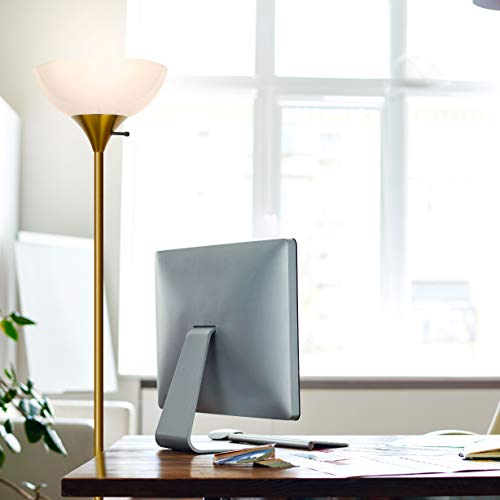 Brightech Sky Dome Dimmable LED Floor Lamp, Torchiere Floor Lamp for Living Rooms & Offices β Tall Standing Lamp for Reading & Hobbies β Brass/Gold