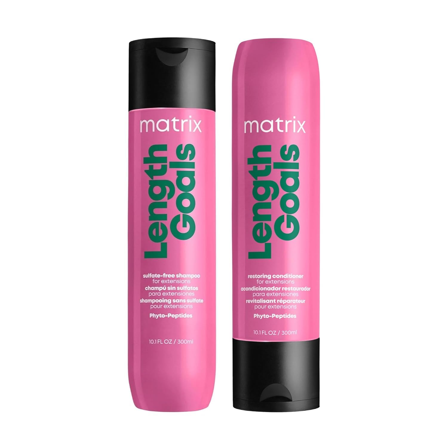 Matrix Length Goals Shampoo and Conditioner Set For Extensions - Softens & Nourishes Hair, Paraben Free and Detangling, For Natural Hair, Hair Extensions & Wigs