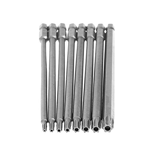 JUN-STORE SENMIAO-TH 8Pcs 150mm Long Magnetic Torx Security Electric Screwdriver Drill Bit Set