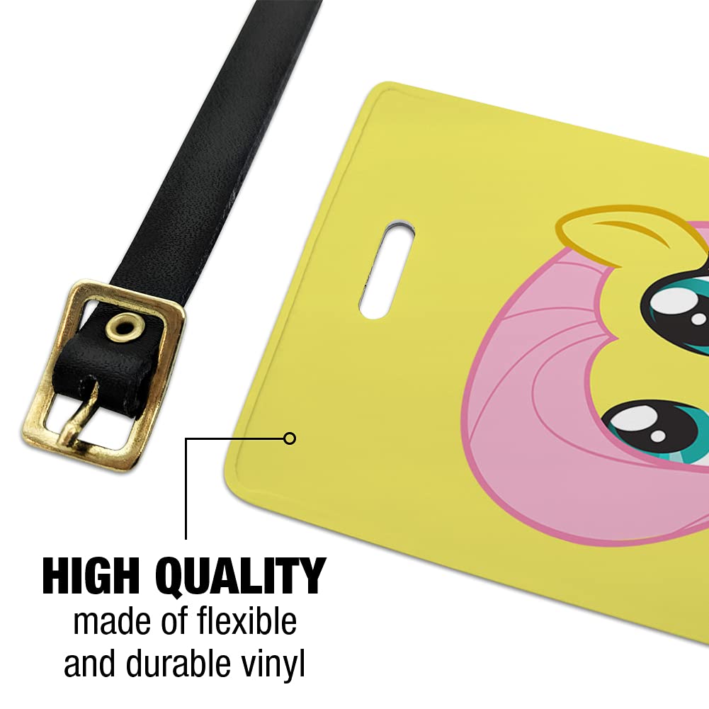 My Little Pony Fluttershy Face Luggage ID Tags Carry-On Cards - Set of 2