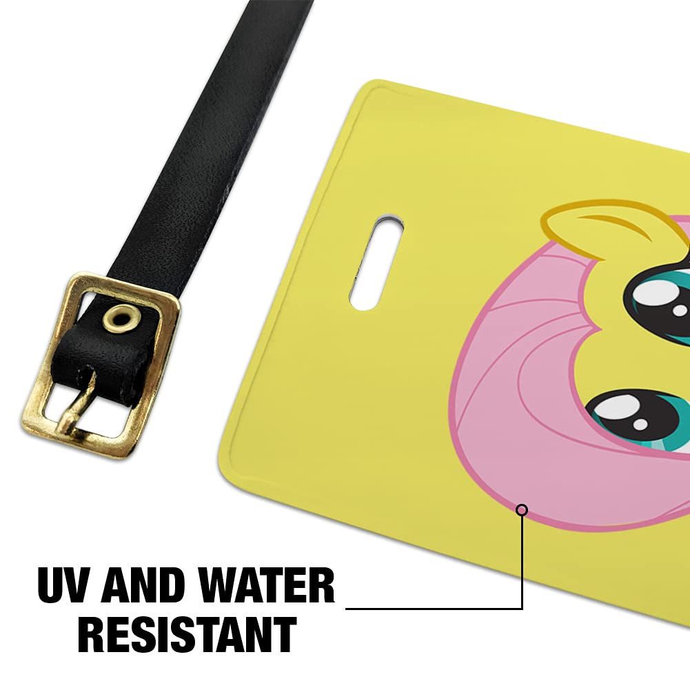 My Little Pony Fluttershy Face Luggage ID Tags Carry-On Cards - Set of 2