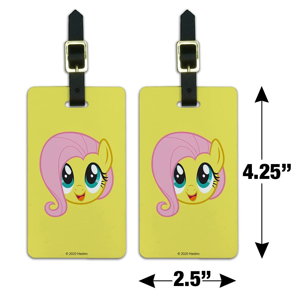 My Little Pony Fluttershy Face Luggage ID Tags Carry-On Cards - Set of 2