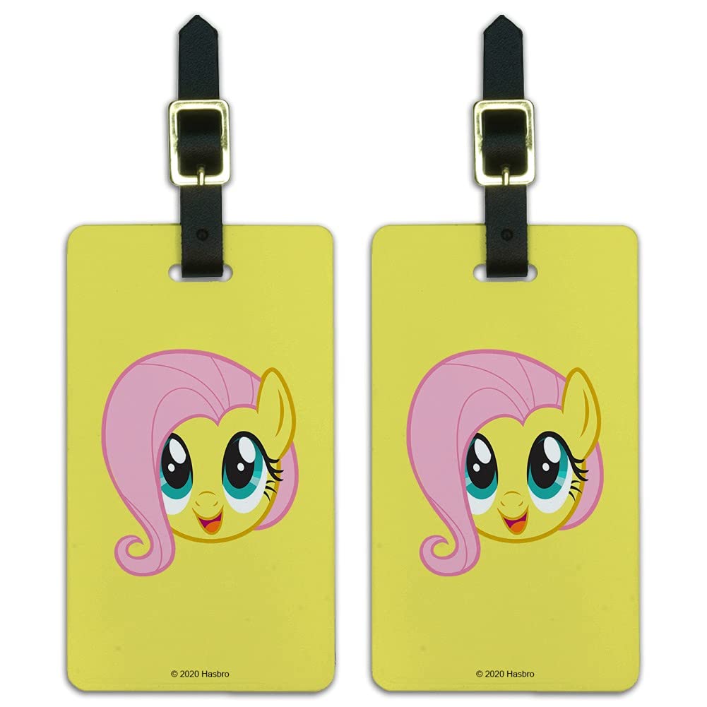 My Little Pony Fluttershy Face Luggage ID Tags Carry-On Cards - Set of 2