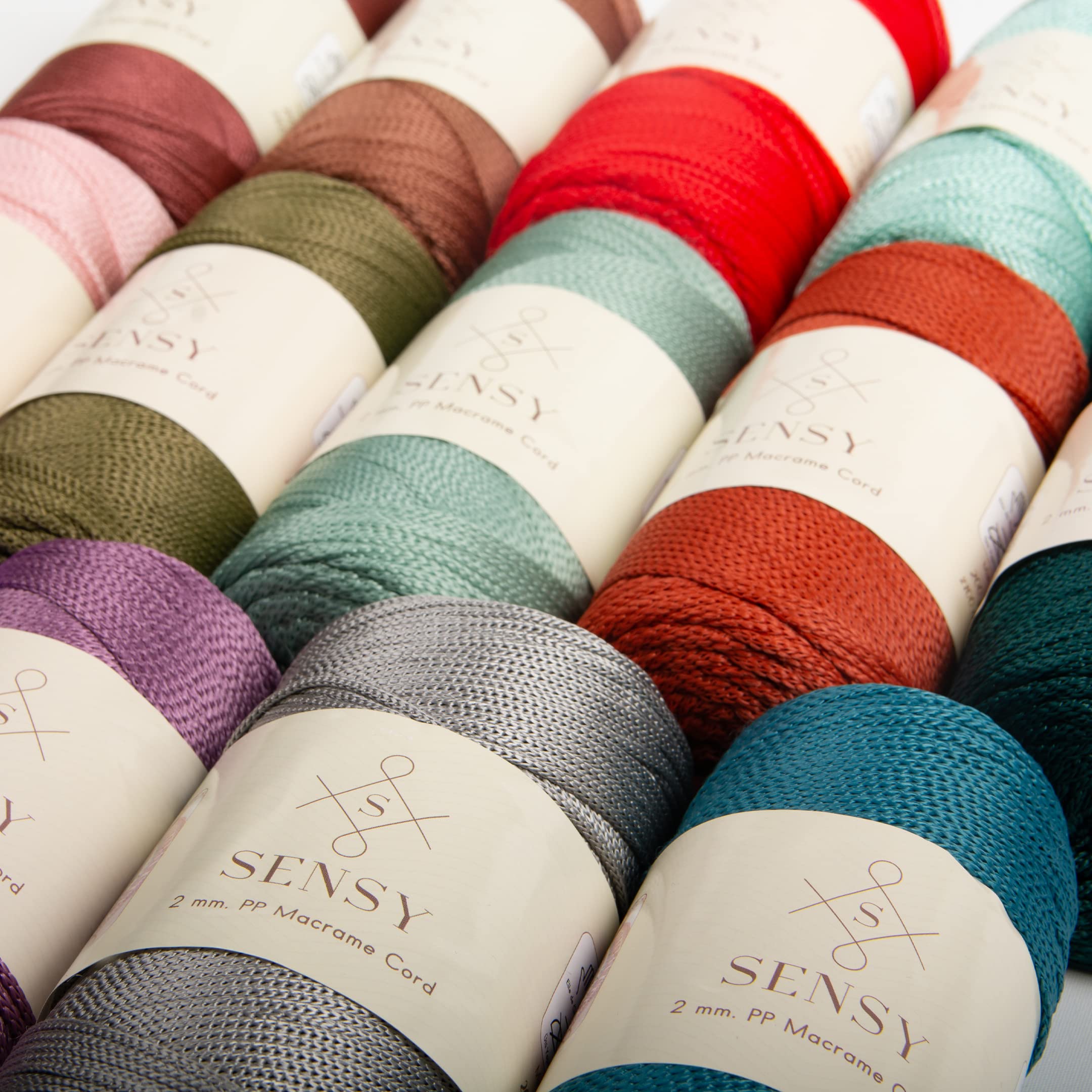 Sensy Premium 2mm 251 Yards Polyester Rope 100% Polypropylene Cord Macrame Cord 2mm Crochet Bag Cord Macrame Rope Crochet Thread Gift for Knitter (Copper)