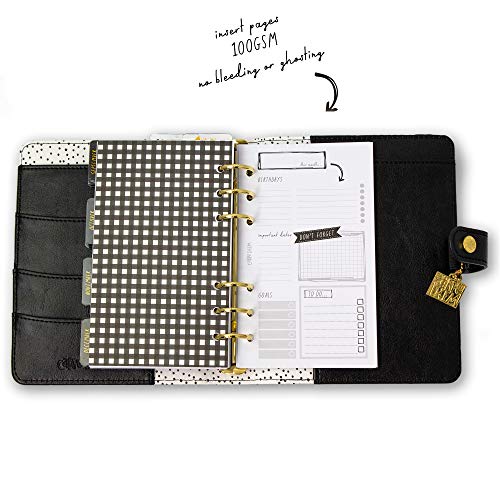 Pukka Pad, Carpe Diem Personal Planner with Weekly, Monthly Undated Inserts, 8 X 7.5 X 1.4 Inches, Buffalo Check