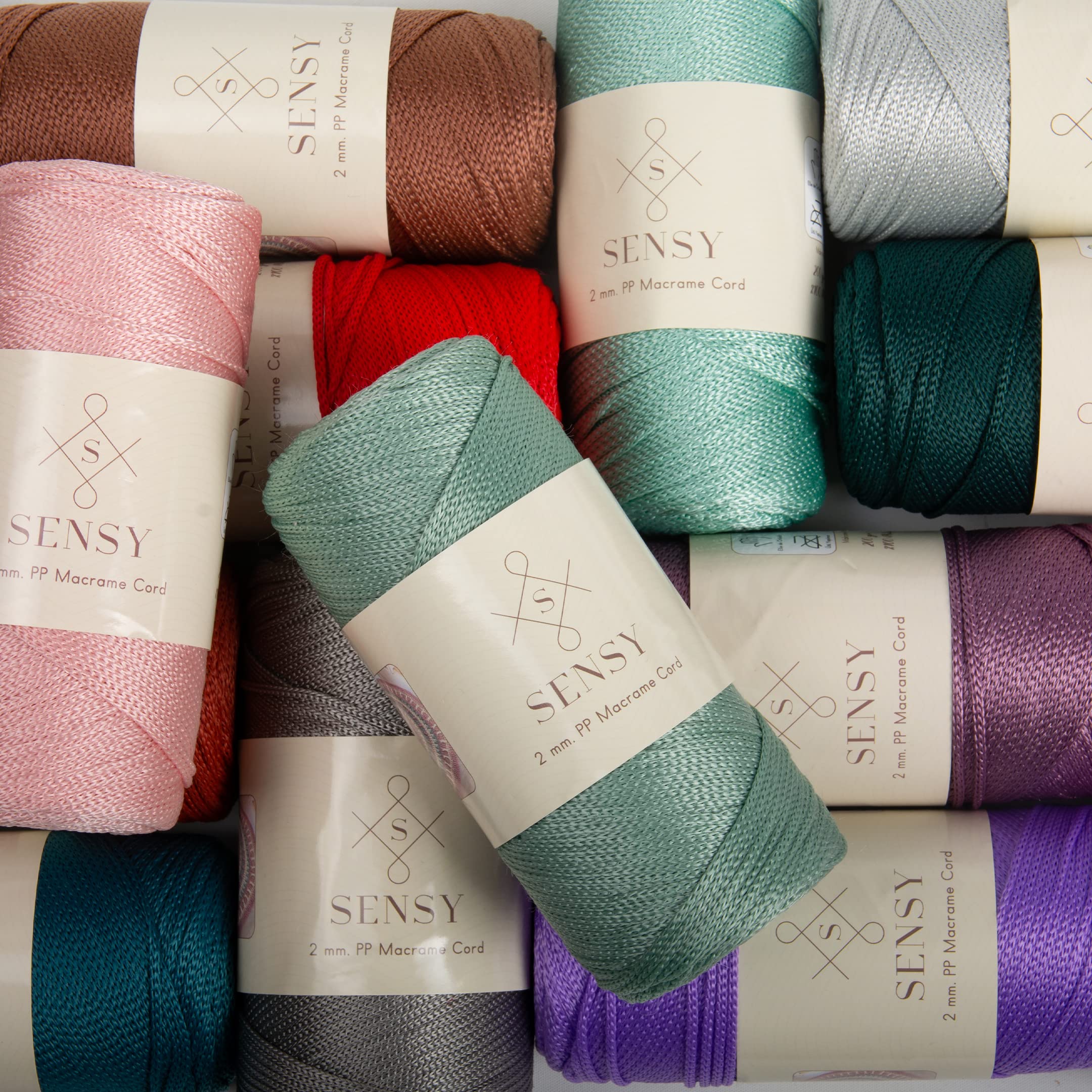 Sensy Premium 2mm 251 Yards Polyester Rope 100% Polypropylene Cord Macrame Cord 2mm Crochet Bag Cord Macrame Rope Crochet Thread Gift for Knitter (Copper)
