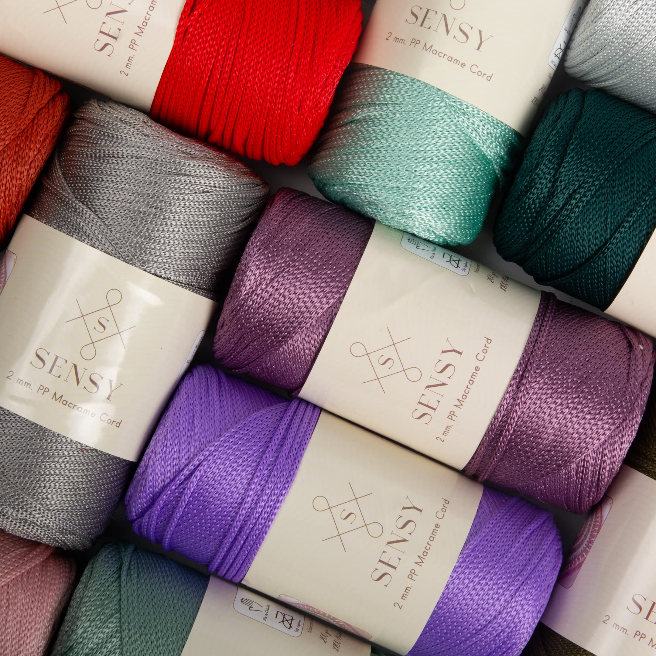Sensy Premium 2mm 251 Yards Polyester Rope 100% Polypropylene Cord Macrame Cord 2mm Crochet Bag Cord Macrame Rope Crochet Thread Gift for Knitter (Copper)