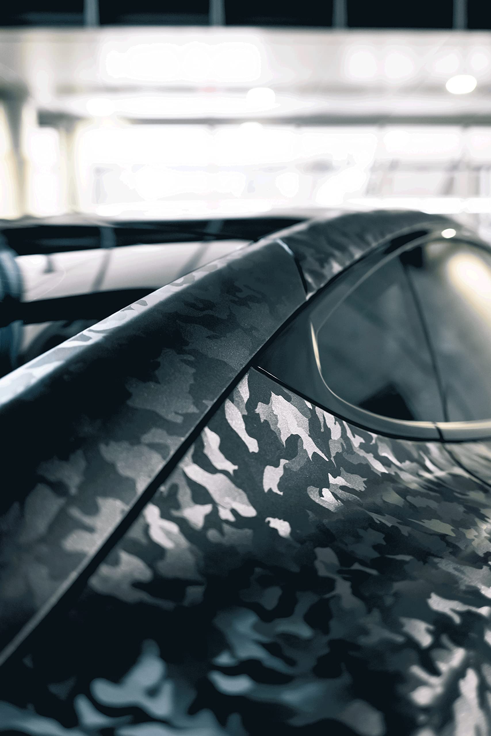 VViViD+ Stealth Medium Pattern Camouflage Vinyl Wrap Roll (1ft x 5ft, Ghost Metal)