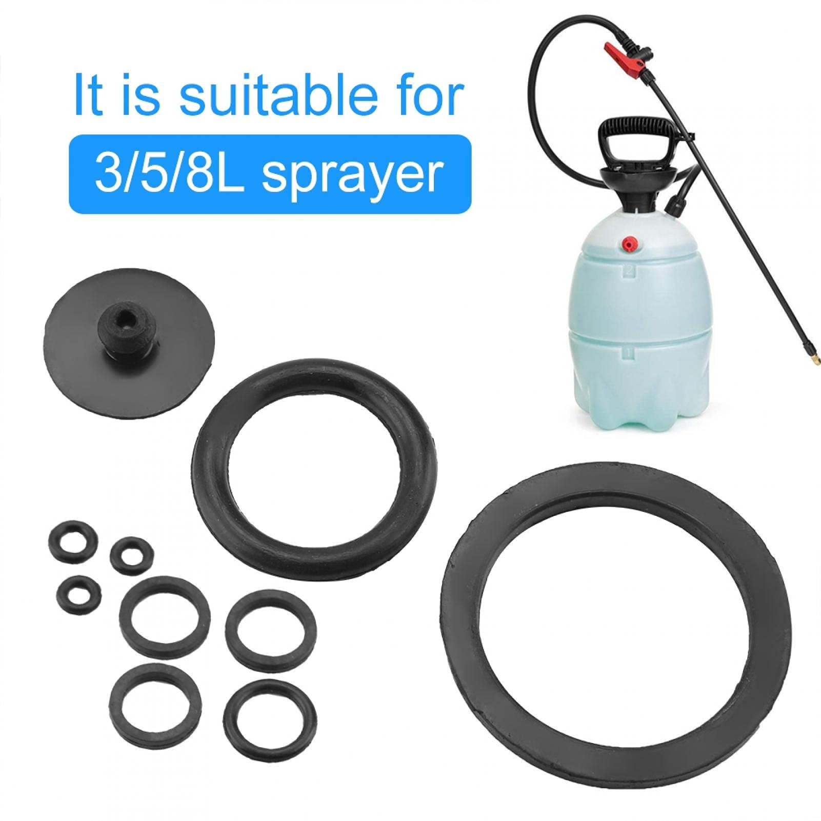 Rubber Sealing Ring,10pcs/ Set Useful Durable Rubber Sealing Ring Essential Sprayer Accessories Seal Ring Replacement for Garden Sprayer