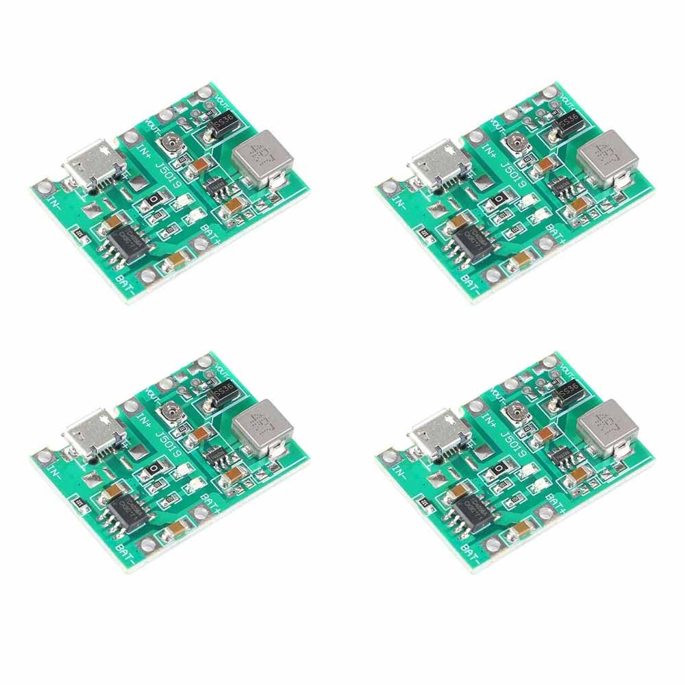 Rakstore 4pcs Lithium Li-ion Battery Boost Charger Module USB Lithium Lipo 18650 Battery 3.7V 4.2V to 5V 9V 12V 24V Step Up Module