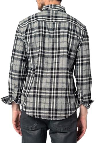 Andrew Scott Men's Cotton Flannel Shirts | Long Sleeve Button Down Casual Shirts | Multi Packs, Multi Plaids