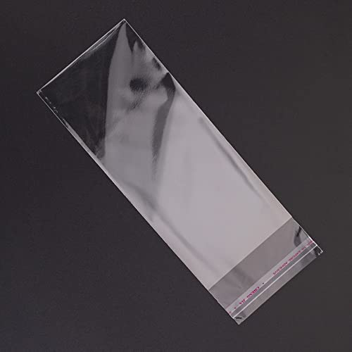 AIRSUNNY 100 Pcs 3x7 Clear Resealable Cello/Cellophane Bags Good for Bakery, Candle, Soap, Cookie Poly Bags,Cake Money Box Transparent Bags– 3" x 7''