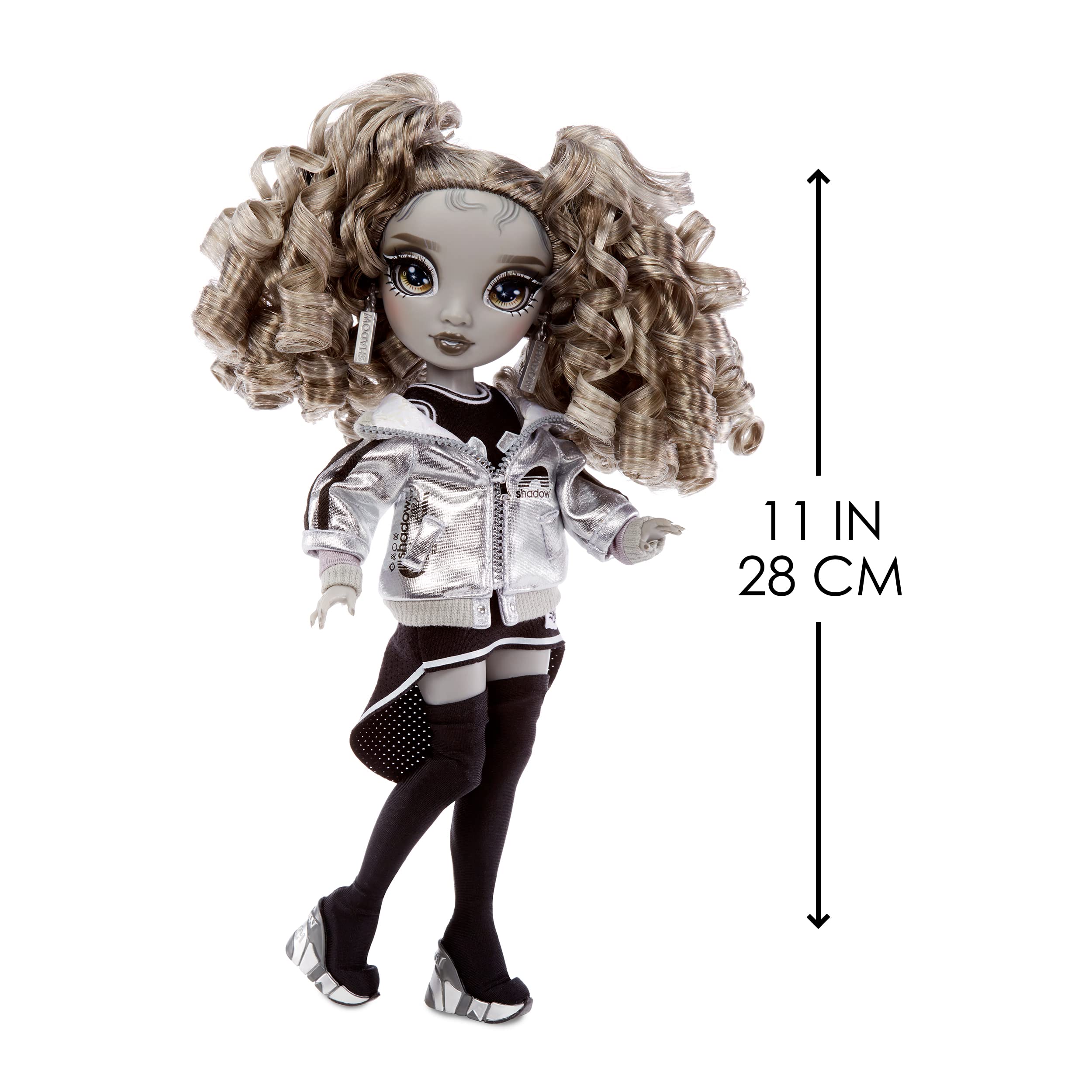 Rainbow High Nicole Steel Grayscale Fashion Doll with 2 Outfits and Accessories, Gift for Kids 6-12