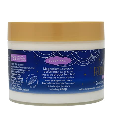Feather & Down 300ml Magnesium Soothing Sleep Butter, Enriched with Magnesium, Calming Lavender & Chamomile Essential Oils to aid Sleep, Vegan & Cruelty Free