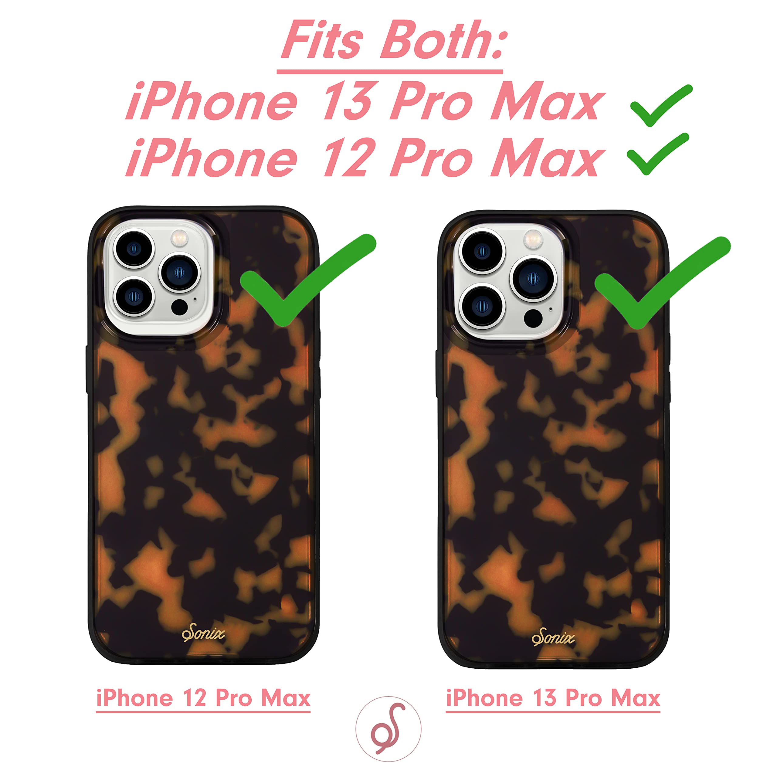 Sonix Phone Case for iPhone 13 Pro Max / 12 Pro Max | Compatible with MagSafe | 10ft Drop Tested | Classic Tortoiseshell Case | Brown Tort