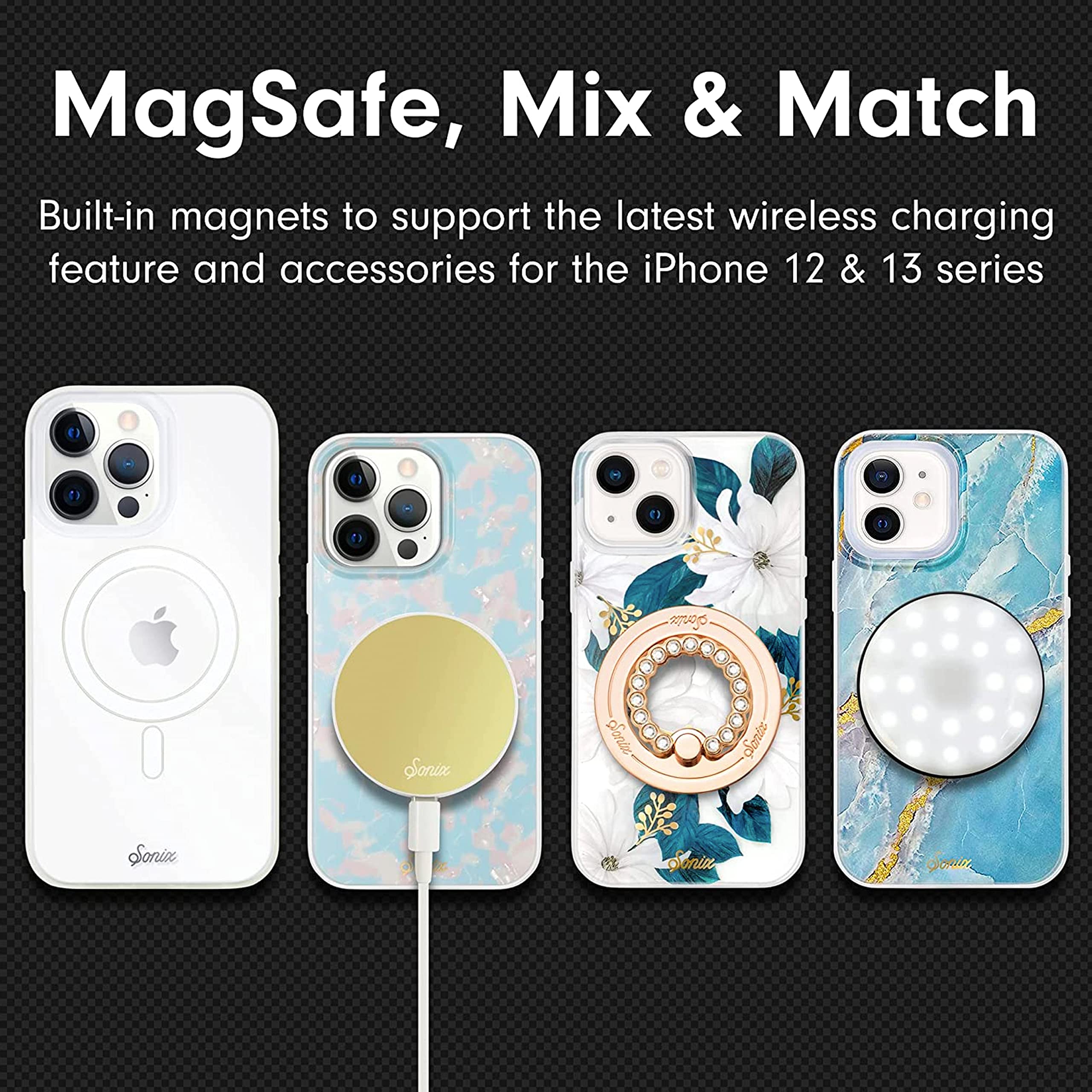 Sonix Phone Case for iPhone 13 Pro Max / 12 Pro Max | Compatible with MagSafe | 10ft Drop Tested | Classic Tortoiseshell Case | Brown Tort