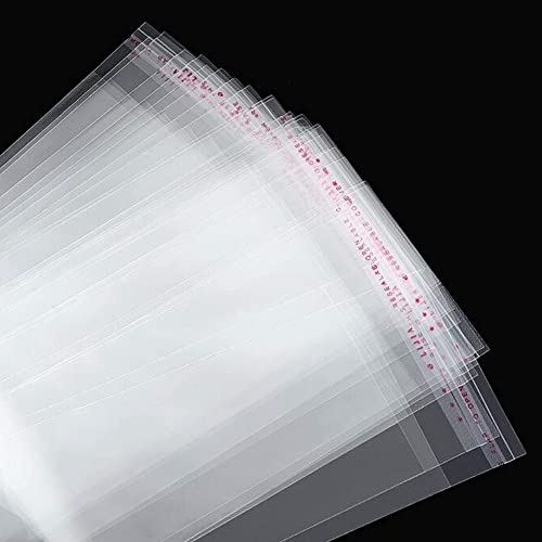 Long Self Adhesive Cellophane Bags 2x8" Clear Cello Baggies 100pcs Self Stick OPP Poly Bags 2mil for Pretzel Rods Pen Necklace Candy Cutlery Candle Golf Balls Long Bread (5 Sizes to Choose from)