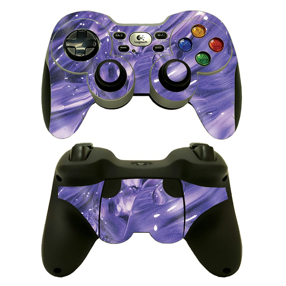 MightySkins Glossy Glitter Skin Compatible with Logitech Wireless Gamepad F710 - Purple Wash | Protective, Durable High-Gloss Glitter Finish | Easy to Apply and Change Styles | Made in The USA