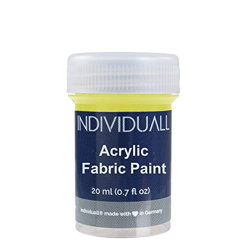 individuall Premium Fabric & Textile Paints Professional Grade Clothing Paint Set Art and Hobby Paints Craft Paint Set with 8 x 20 ml / 0.7 fl oz Vivid Colors For Beginners, Students, & Artists