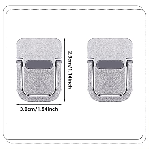 Abeillo 2PCS Portable Keyboard Riser, Self-Adhesive Mini Laptop Stand Invisible Computer Keyboard Stand for Desk, Laptop Feet Compatible with MacBook Pro/Air, Lenovo, Surface (Silver)
