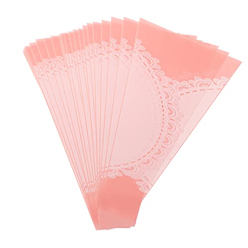 Flower Wrapping Paper Cellophane Bags for Bouquets Rose Sleeve Birthday Holiday Wrap 20pcs L-Pink
