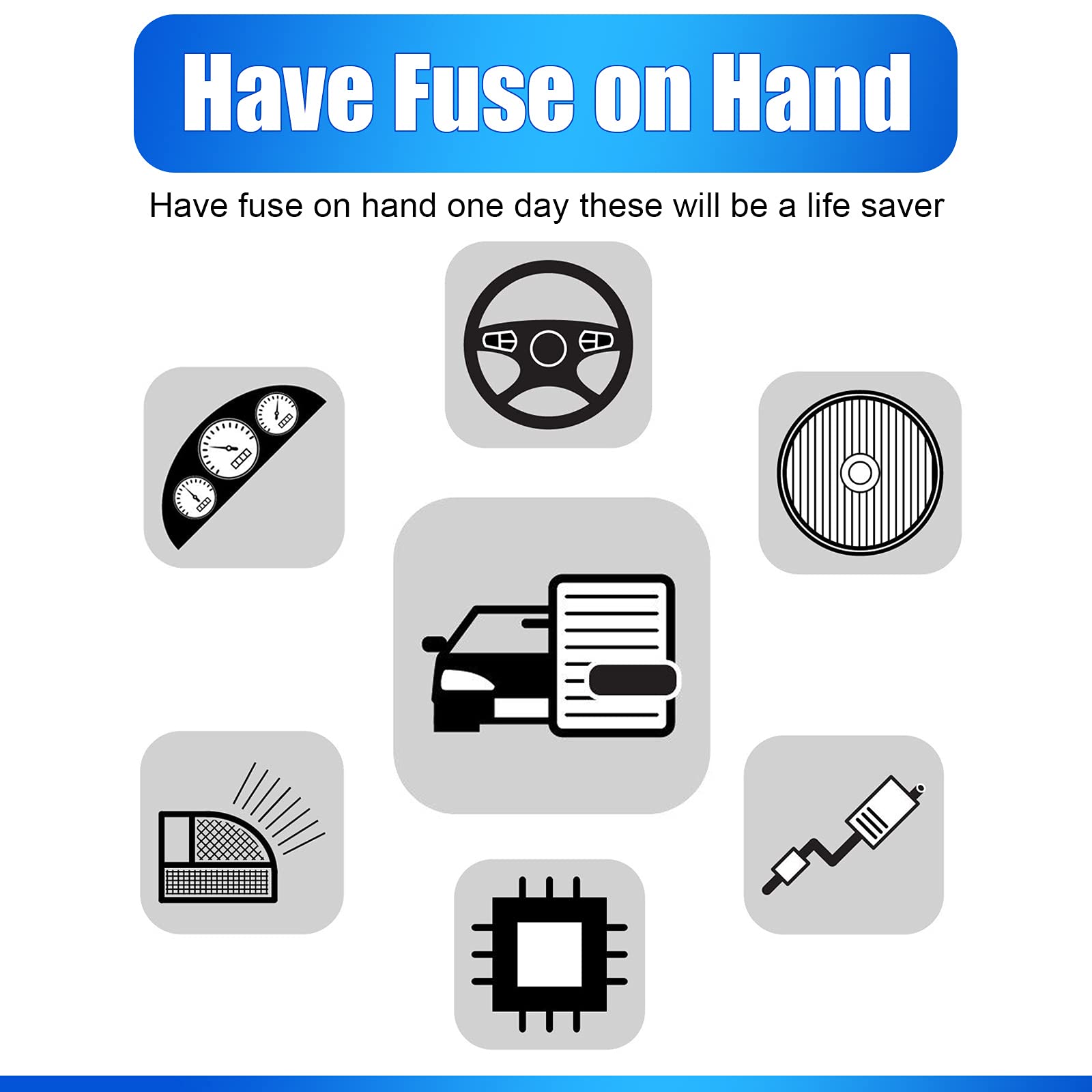 Frienda 18 Pcs Mini ANL Fuse Plated Pack Car Audio Fuses Holder kit for Automotive Marine Audio Video Electronic System(20A, 30A, 40A, 50A, 60A, 80A, 100A, 125A, 150A)