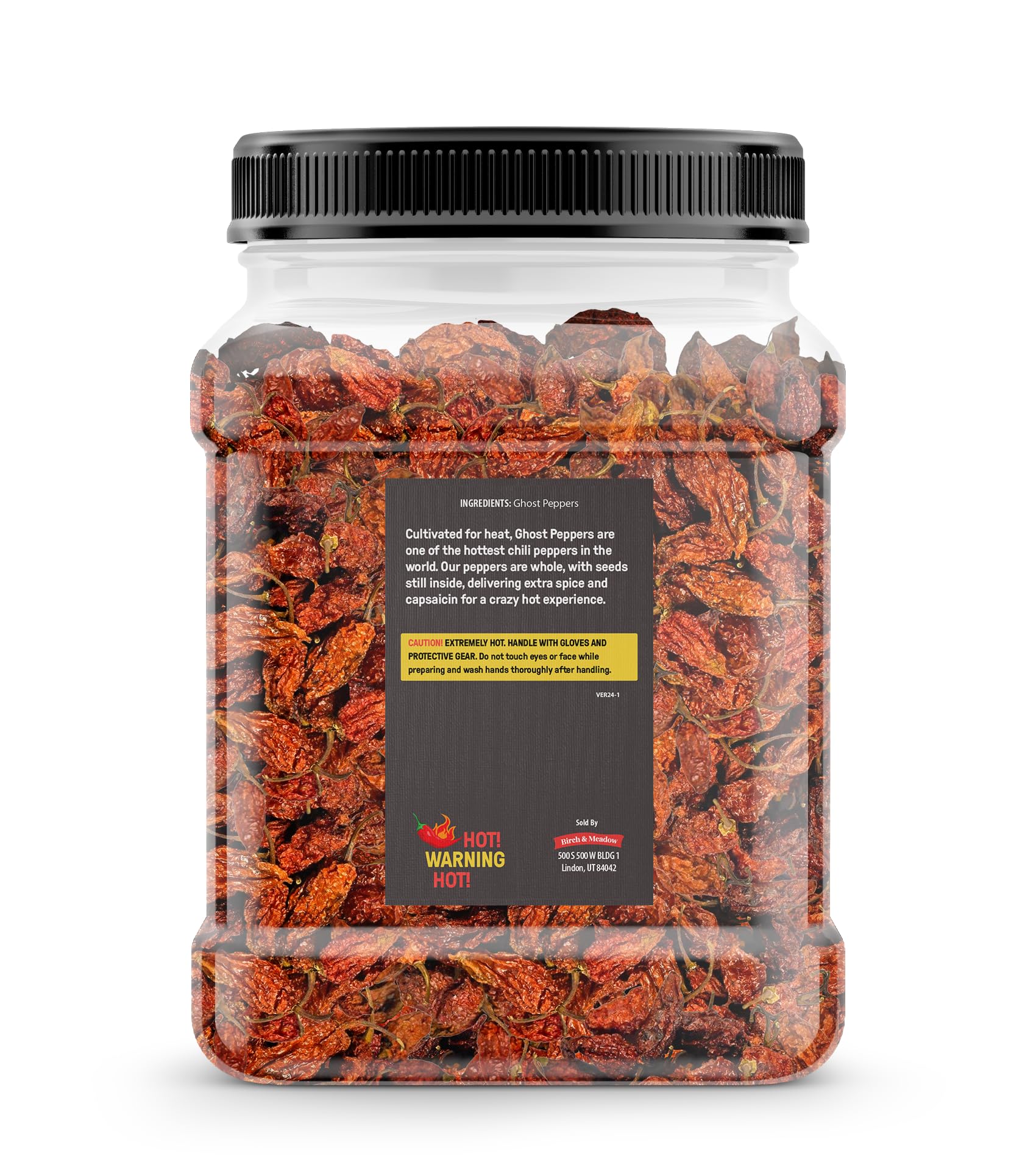 Birch & Meadow 100 Count of Ghost Chile Pepper Pods, Extremely Hot, 1,000,000 SHU