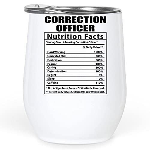 Lovesout Funny Correction Officer Nutritional Facts Gifts Tumbler 12 Oz Christmas 2024 Ideals