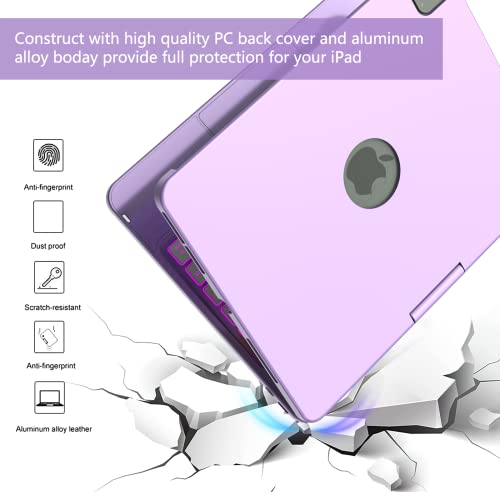 Keyboard Case for iPad Pro 11 inch, Case with Keyboard for iPad Air 5th 4th Generation - Touch Trackpad -10 Color Backlight -360° Protective with Pencil Holder for iPad Pro 11 inch 3rd /2nd/1st Gen