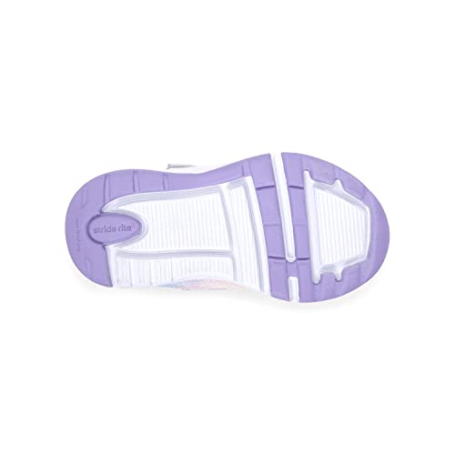 Stride rite Girls SR Lighted Glimmer Sneaker, Iridescent, 10 Wide Toddler